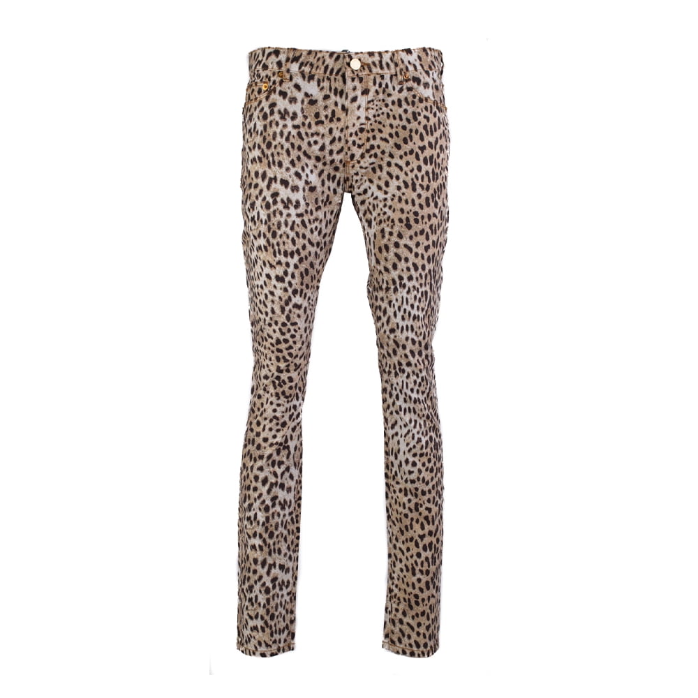Roberto Cavalli Women's Leopard Skinny Jeans Natural - Walmart.com