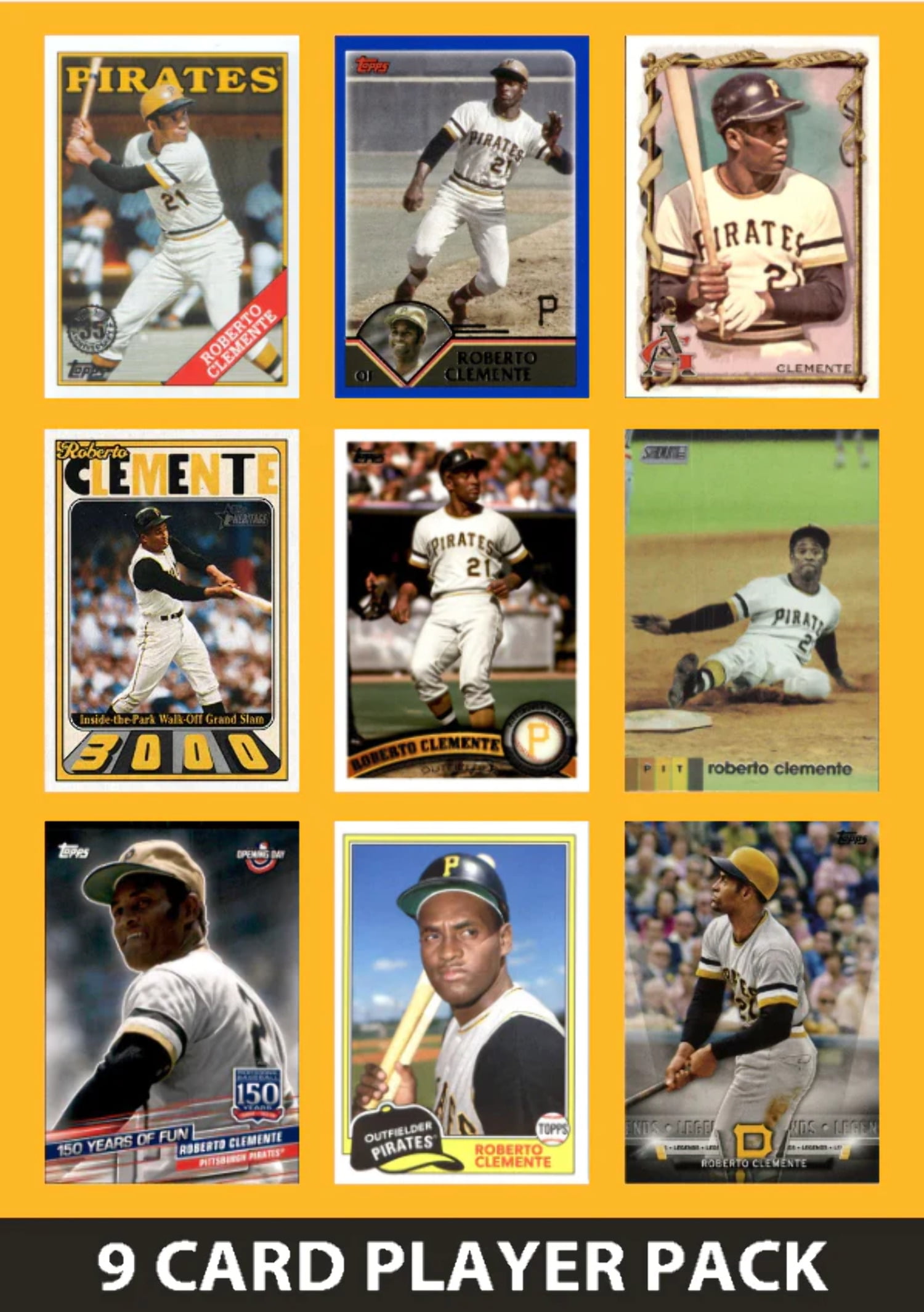 Collectible Roberto Clemente 9 Card Legend Pack 2023 2022 Topps ...