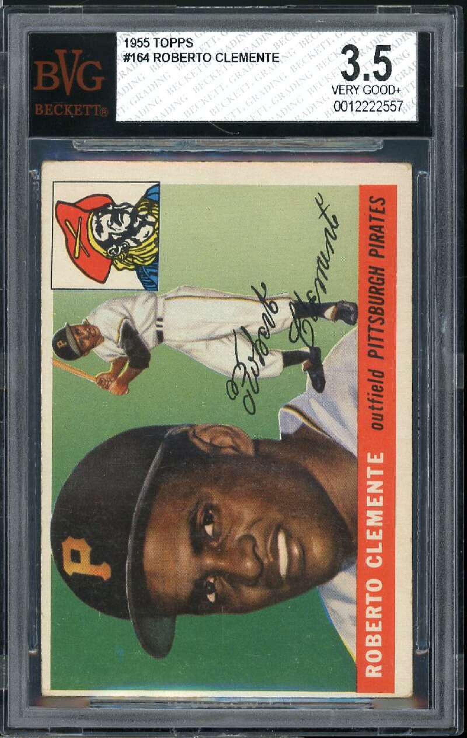 Roberto Clemente Rookie Card 1955 Topps #164 BGS BVG 3.5 - Walmart.com