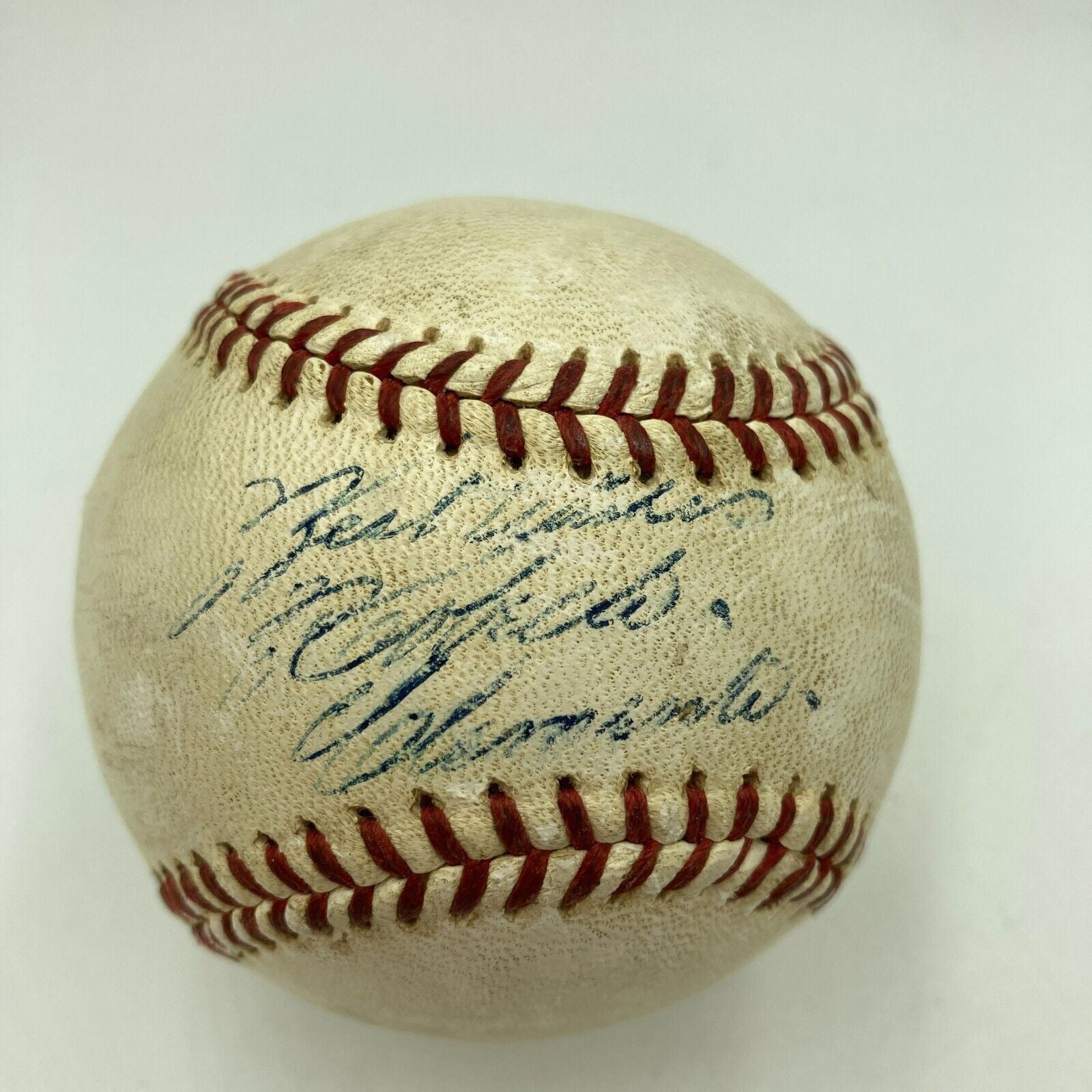 Roberto Clemente Signed 1950's National League Baseball "Best Wishes ...