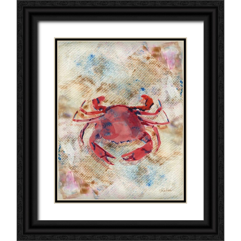 Roberto, LuAnn 26x32 Black Ornate Wood Framed with Double Matting ...