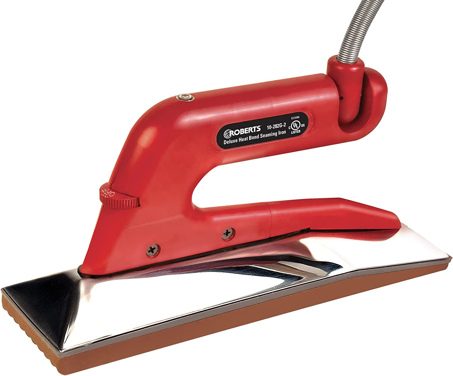 Roberts Deluxe Heat Bond Carpet Iron - Non-Stick Grooved Base - Red ...