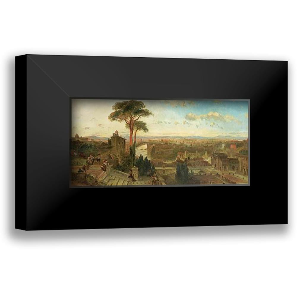 Roberts, David 14x9 Black Modern Framed Museum Art Print Titled - Rome - Sunset From The Convent ...