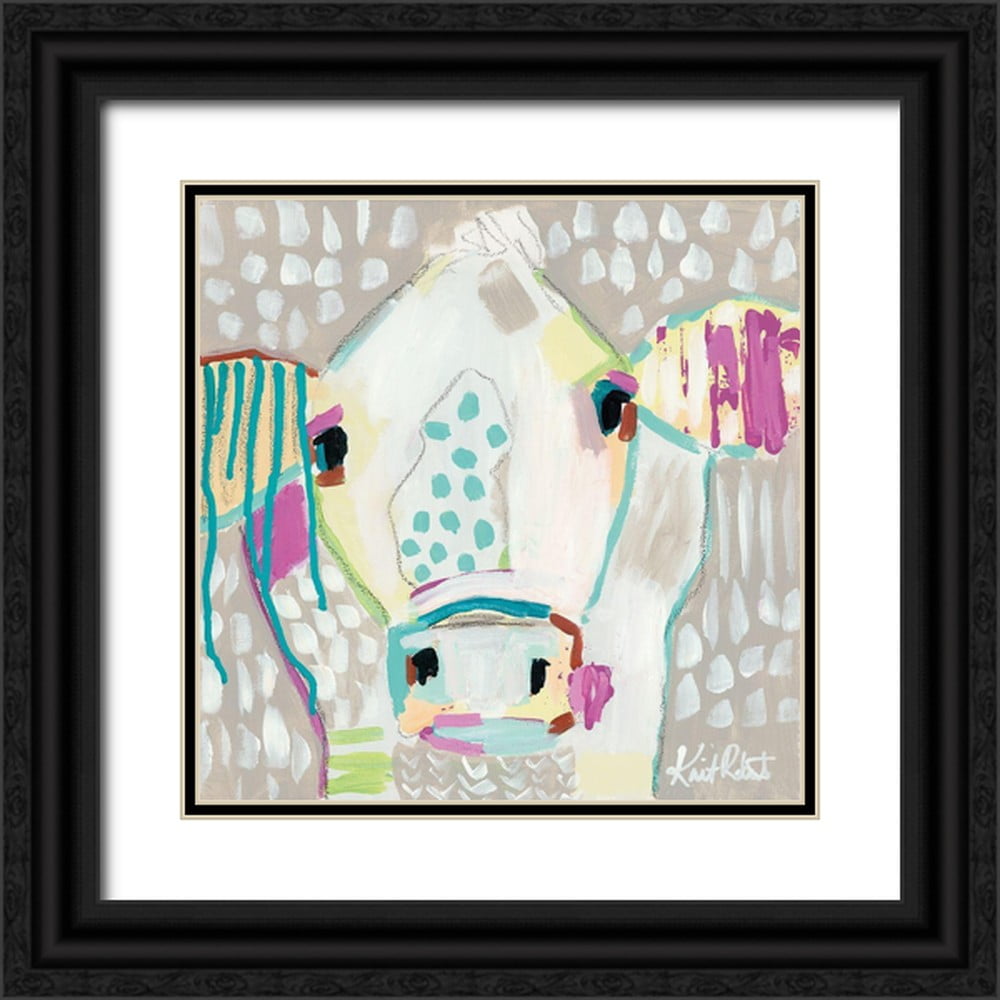 Roberts, Kait 15x15 Black Ornate Wood Framed with Double Matting Museum ...