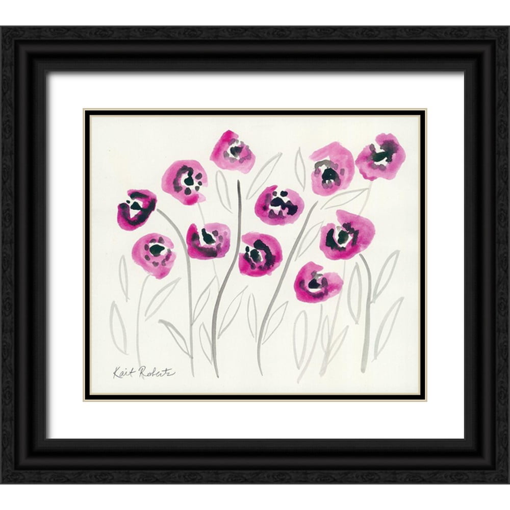 Roberts, Kati 30x26 Black Ornate Wood Framed with Double Matting Museum ...