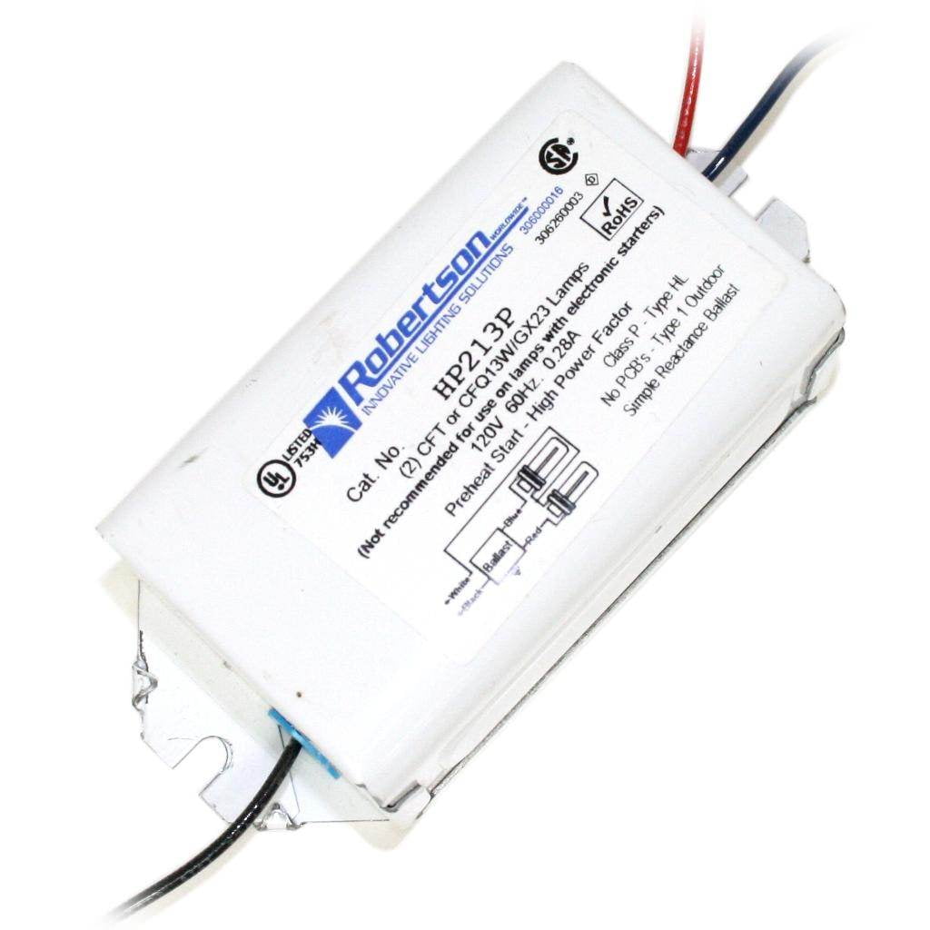 Robertson HP213P Fluorescent Ballast, 2-Lamp, 13W CFQ CFT CFL, 120V ...
