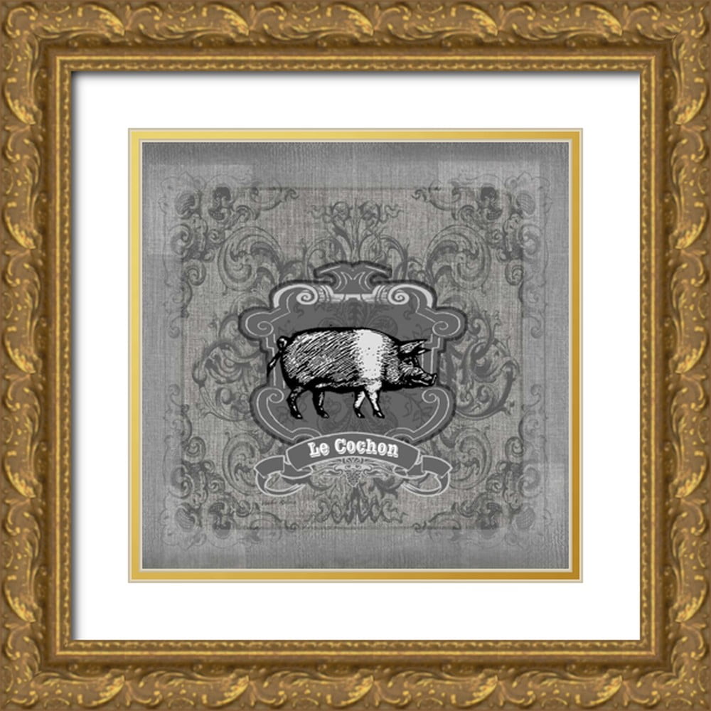 Robertson, Walter 12x12 Gold Ornate Wood Framed with Double Matting ...