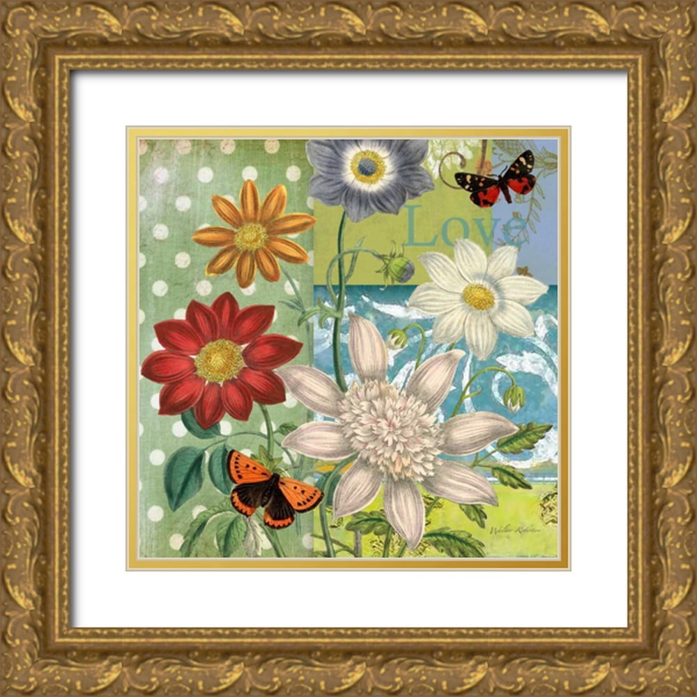 Robertson, Walter 20x20 Gold Ornate Wood Framed with Double Matting ...