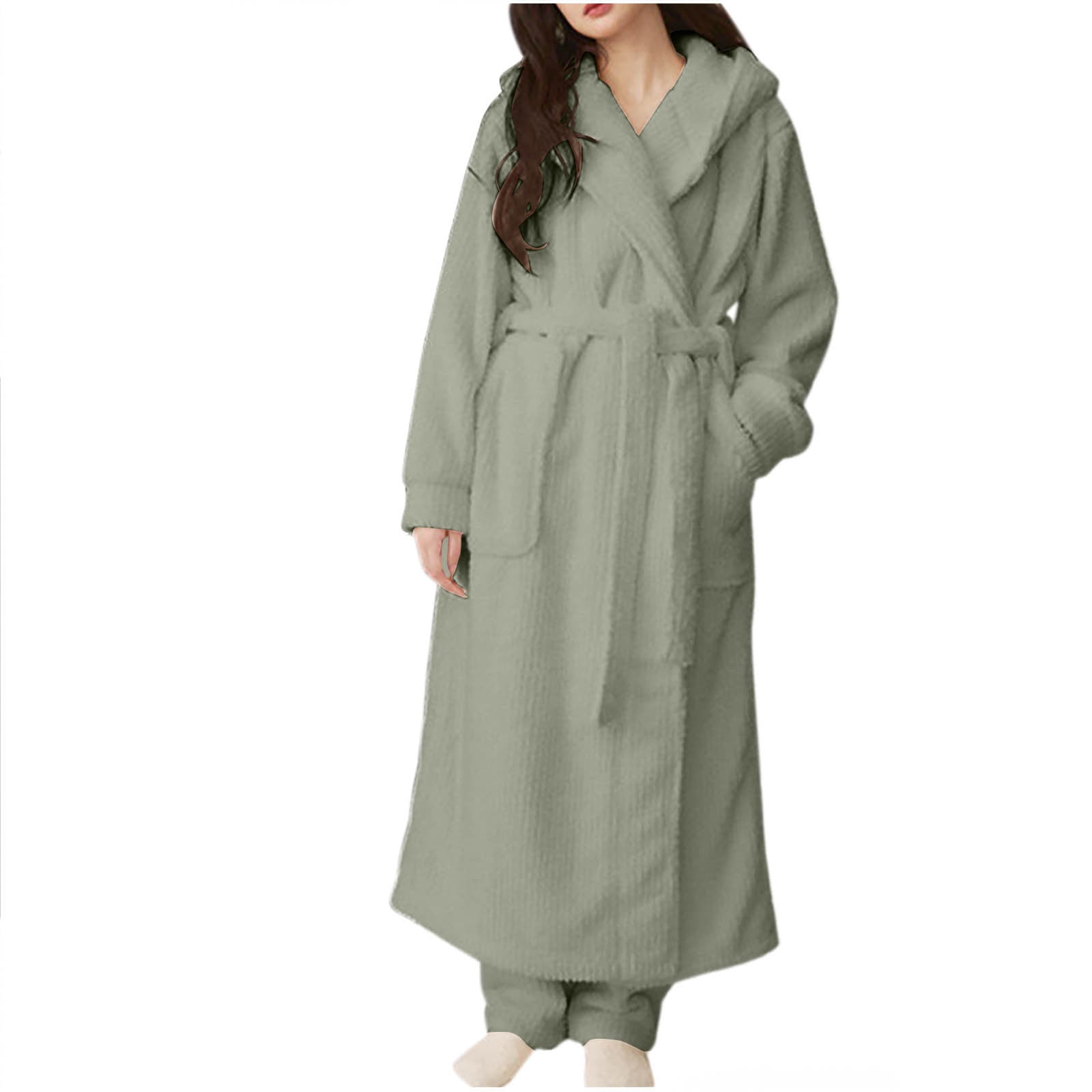 Robes for Couples Soft Terry Cloth Bath Robe Comfy Fleece Flannel Spa ...