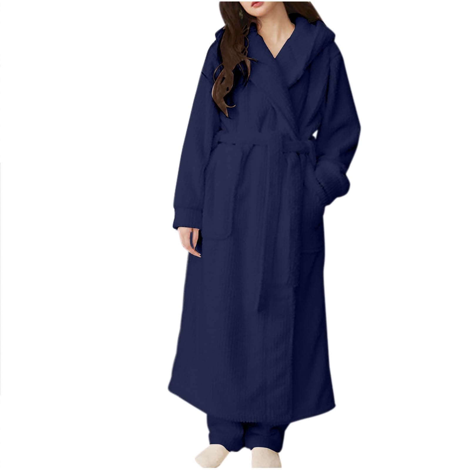Robes for Couples Soft Terry Cloth Bath Robe Comfy Fleece Flannel Spa ...
