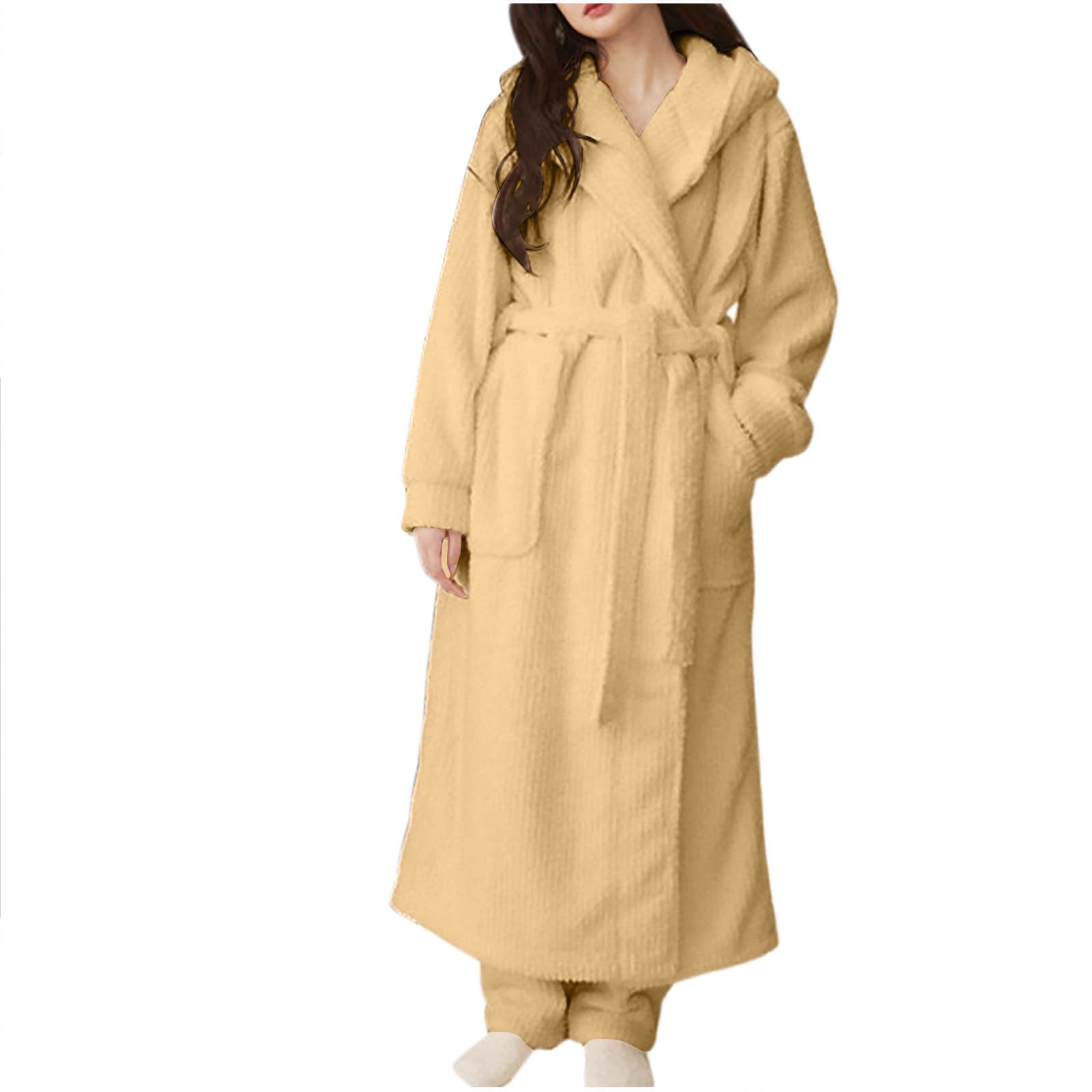 Robes for Couples Soft Terry Cloth Bath Robe Comfy Fleece Flannel Spa ...