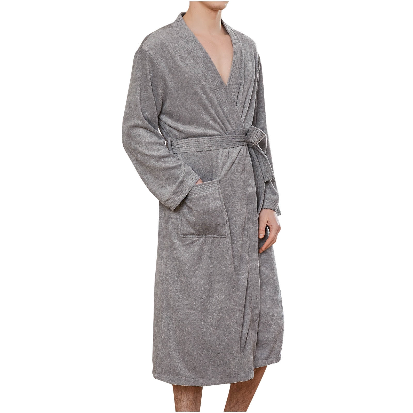 Robes for Men,Viikei Mens Robes,Warm Soft Plush Mens Robe with Hood,Plus Size Plus Thick Robe ...
