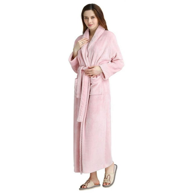 Robes for Women, LOFIR Long Womens Robes, Soft Fluffy Fleece Bath Robe ...