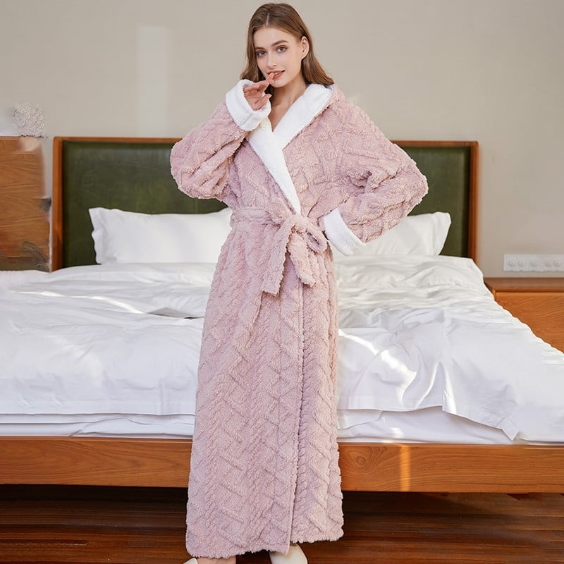 Robes for Women, PUTUO Hooded Womens Robes, Plush Soft Fluffy Long Robe ...