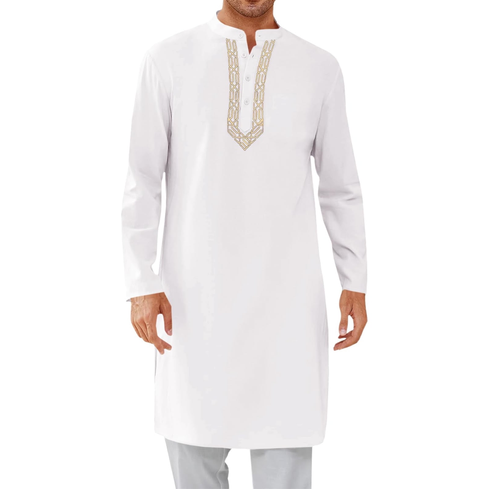 Robes for Men,Sleeves for Men,Men's Muslim Robe Set Arab Middle Robe ...