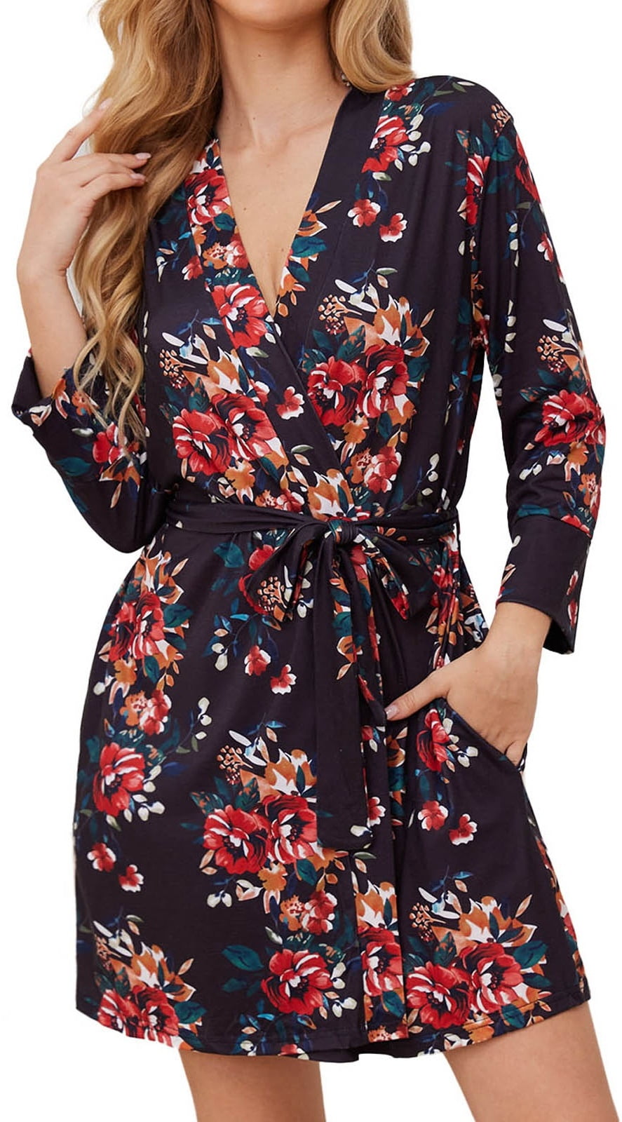 AMITOFO Robes for Women, Lightweight Soft Knitted Short Summer Womens ...