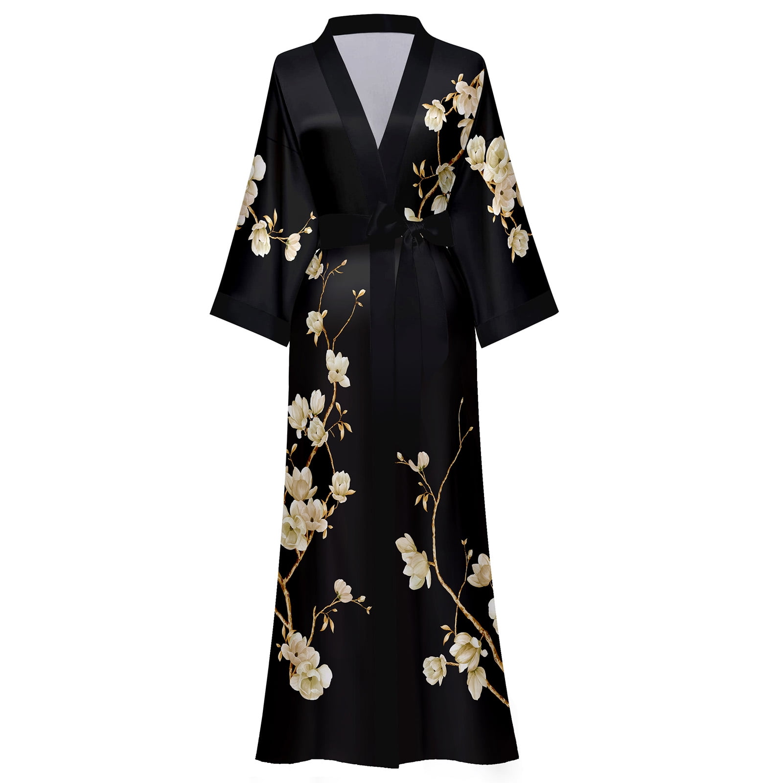 Robes for Women, LOFIR Womens Long Silk Kimono Robes, Satin Silky ...