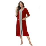 Robes for Women, LOFIR Womens Robes Zip Up Front Full Length ...