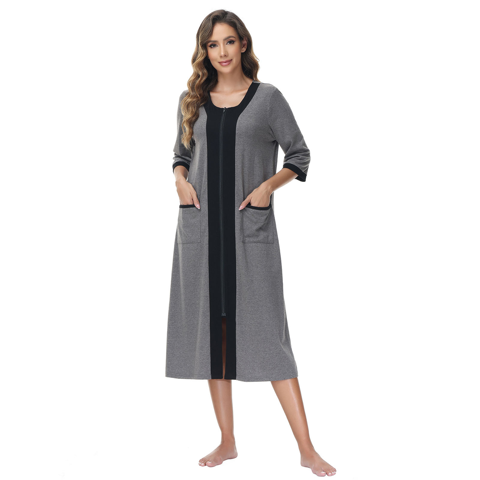 Robes for Women, LOFIR Womens Robes Zip Up Front Full Length ...