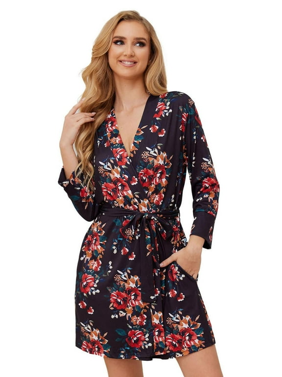 Elgant Emily Women's 100% Polyester Fleece Zipper Front Duster Robe ...