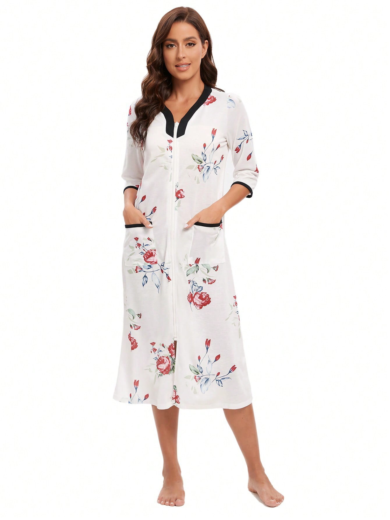 Robes for Women: Syphoria Lightweight Summer Womens Robes, Zip Up Front ...