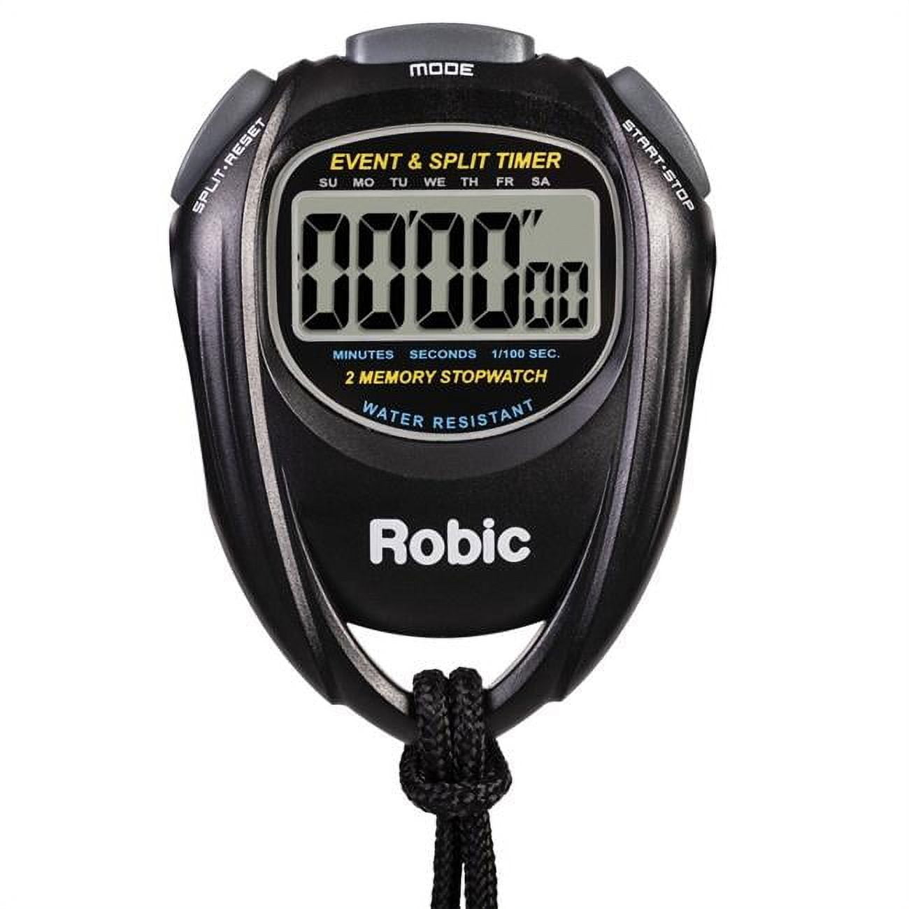 Robic SC-429 Water Resistant All Purpose Stopwatch, Black - Walmart.com