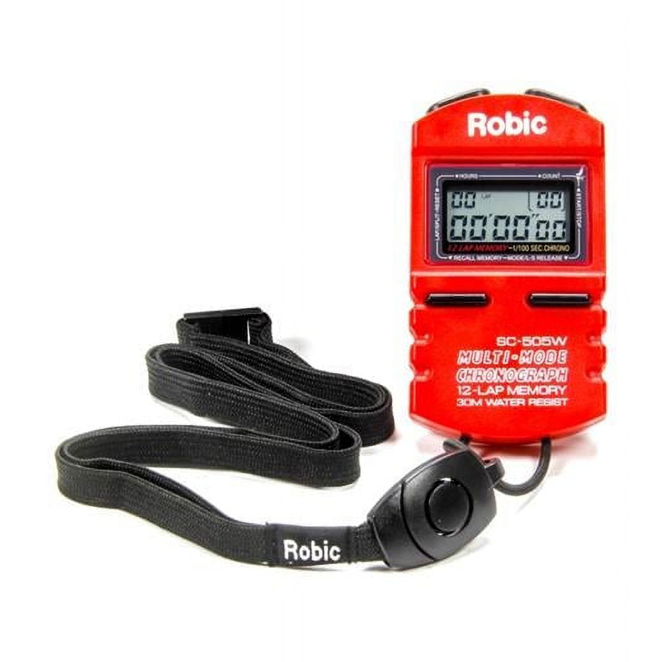 Robic 505 Stopwatch - 5 Lap Memory - Red - Walmart.com
