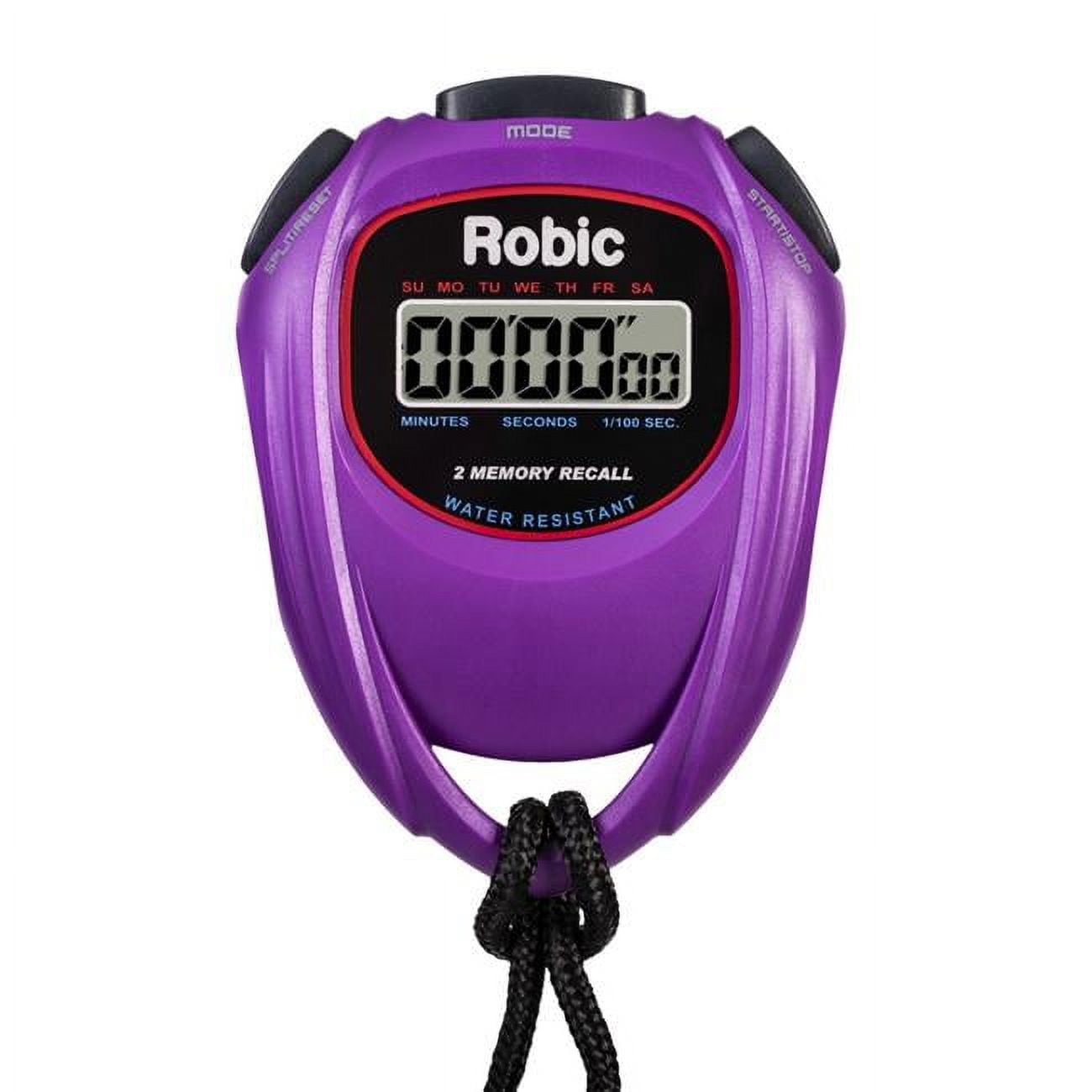 Robic SC-429 Water Resistant All Purpose Stopwatch, Purple - Walmart.com