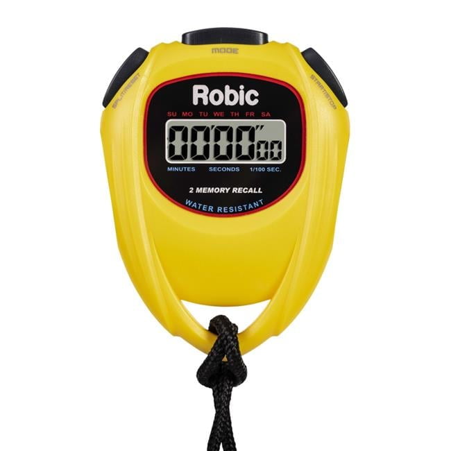 Robic SC-429 Water Resistant All Purpose Stopwatch, Yellow - Walmart.com