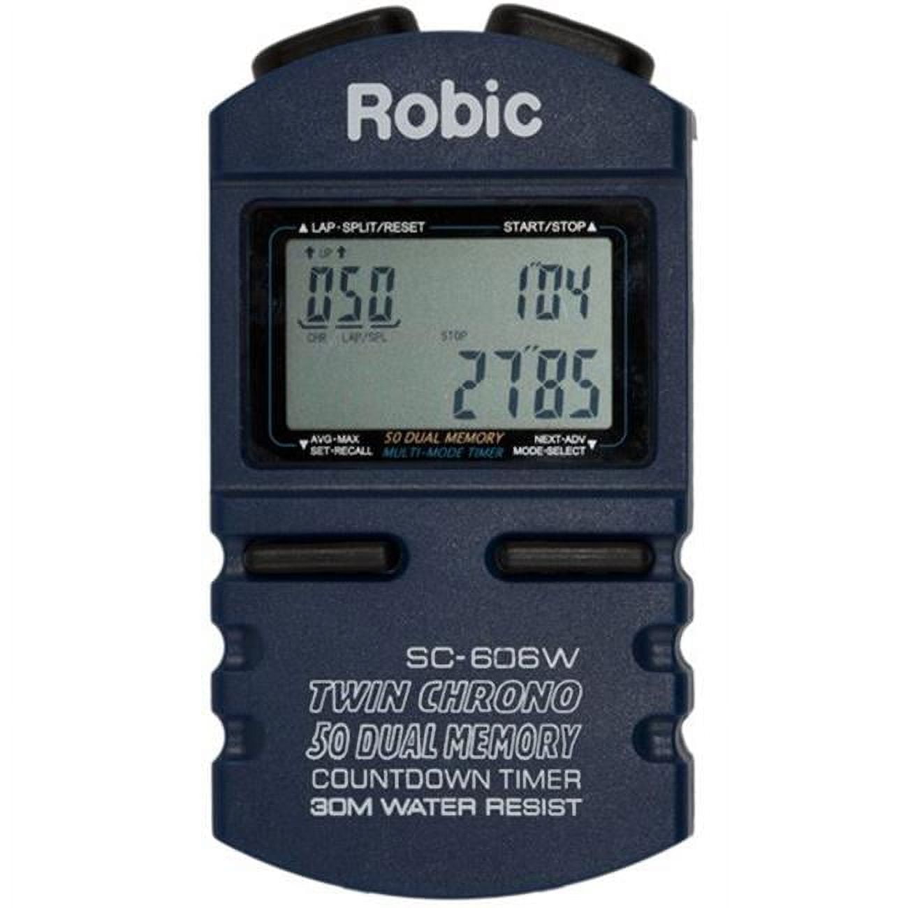 Robic Watches ROBSC-606W SC-606W 50 Lap Memory Stopwatch with Countdown ...