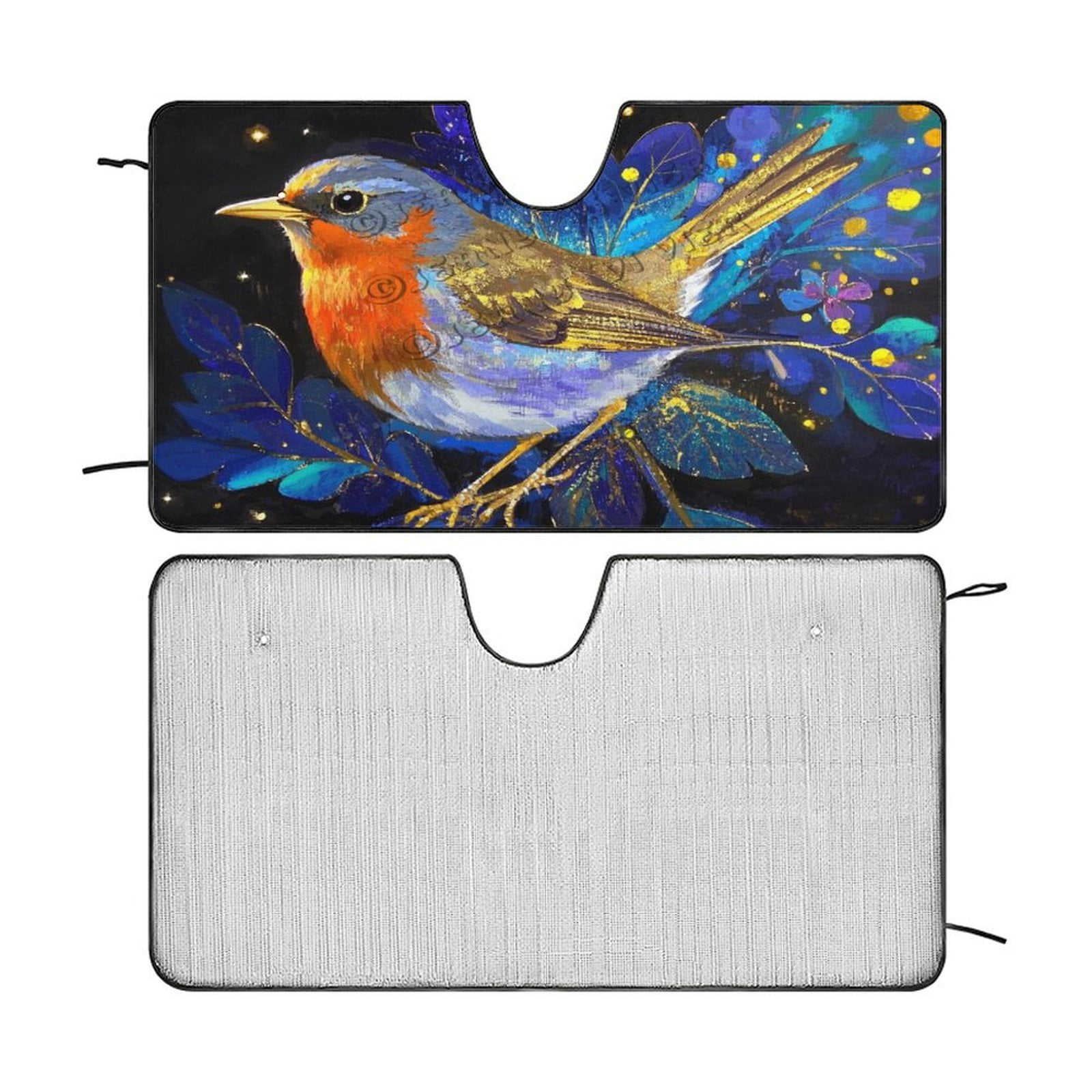 Robin Bird Car Windshield Sunshade | Foldable Sun Shade Keeps Your ...