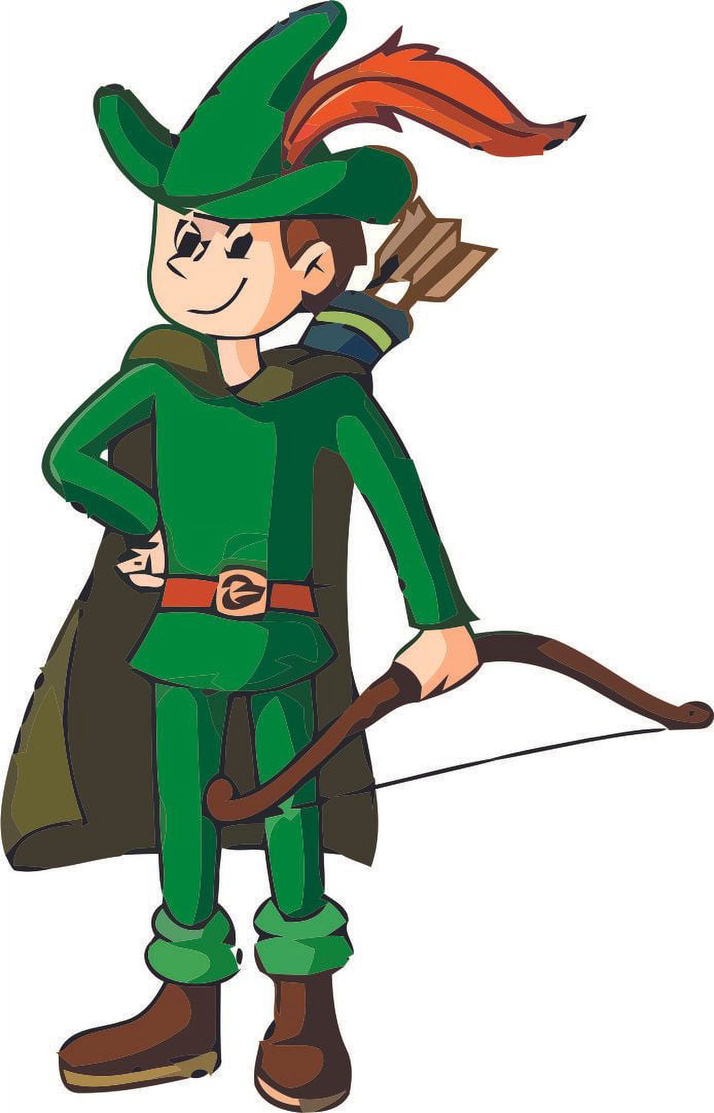 Robin Hood Cartoon Bow and Arrow Outlaw Characters Movies Boys Boy Wall ...