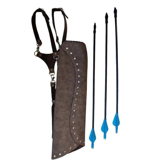 Robin Hood Halloween Costume Accessory Leatherlike Quiver & 3 Arrow Set ...