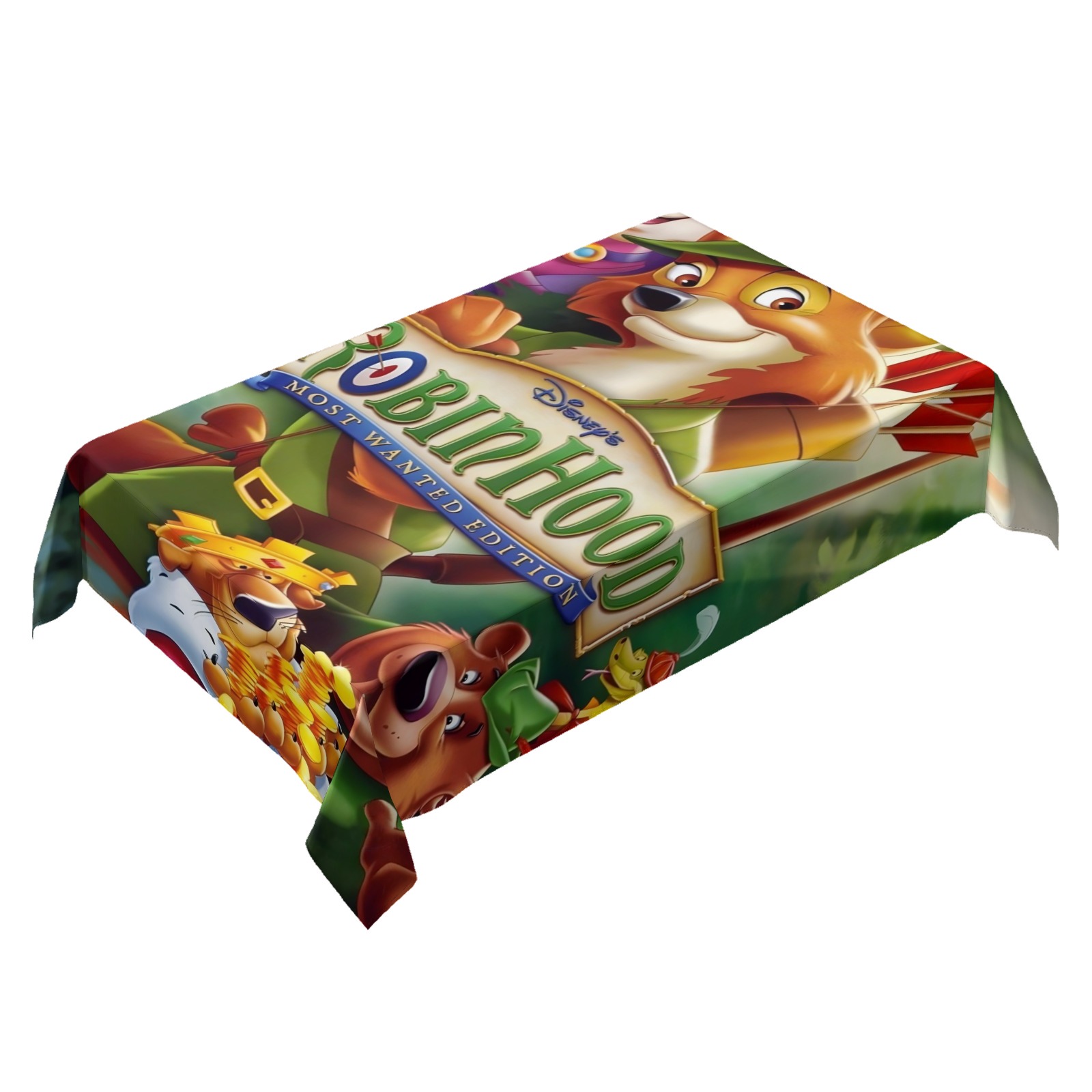 Robin Hood square tablecloth has an iconic print, fits most tables, and ...