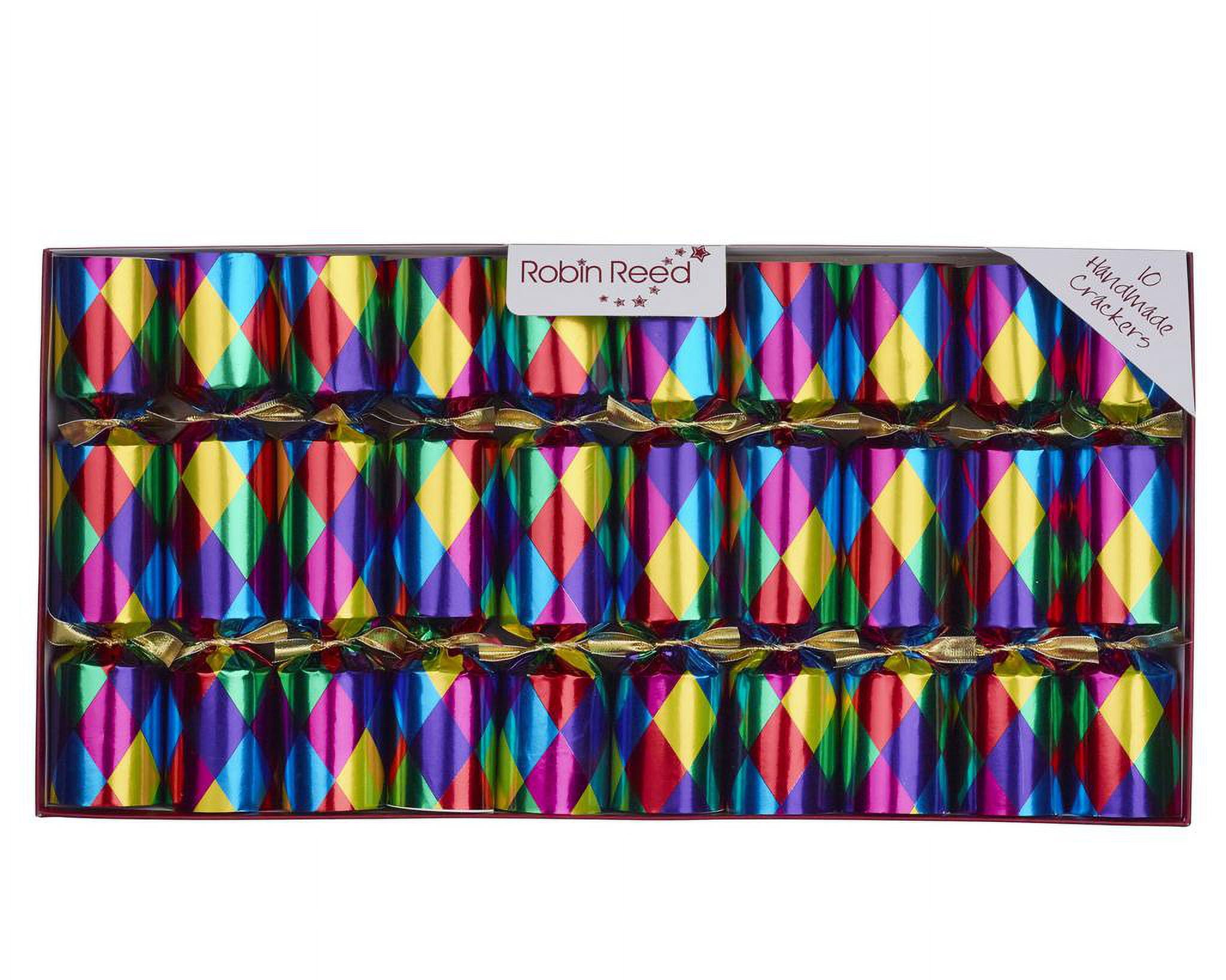 Robin Reed English Holiday Christmas Crackers - Harlequin Party, 10 ...