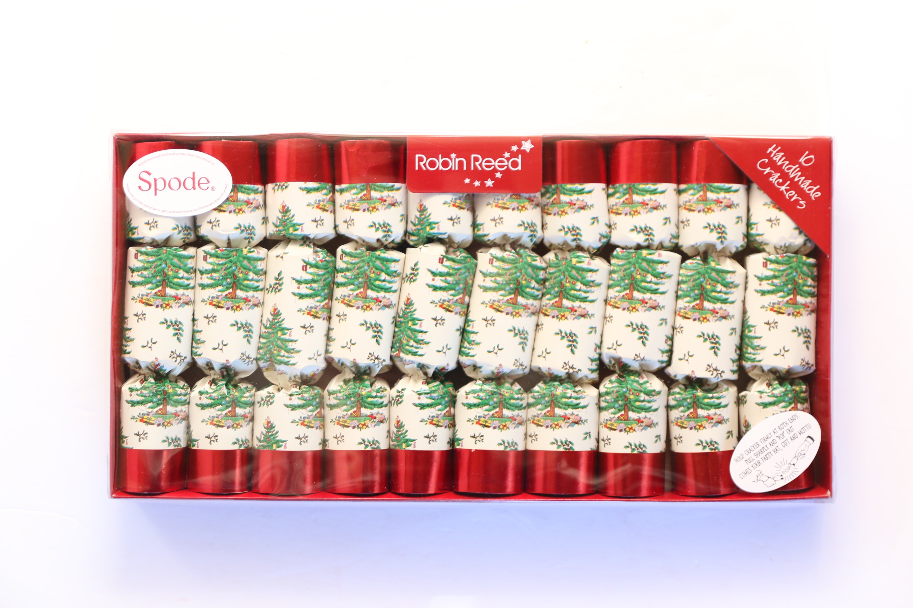Robin Reed English Holiday Christmas Crackers, Pack of 8 x 10" - Spode ...