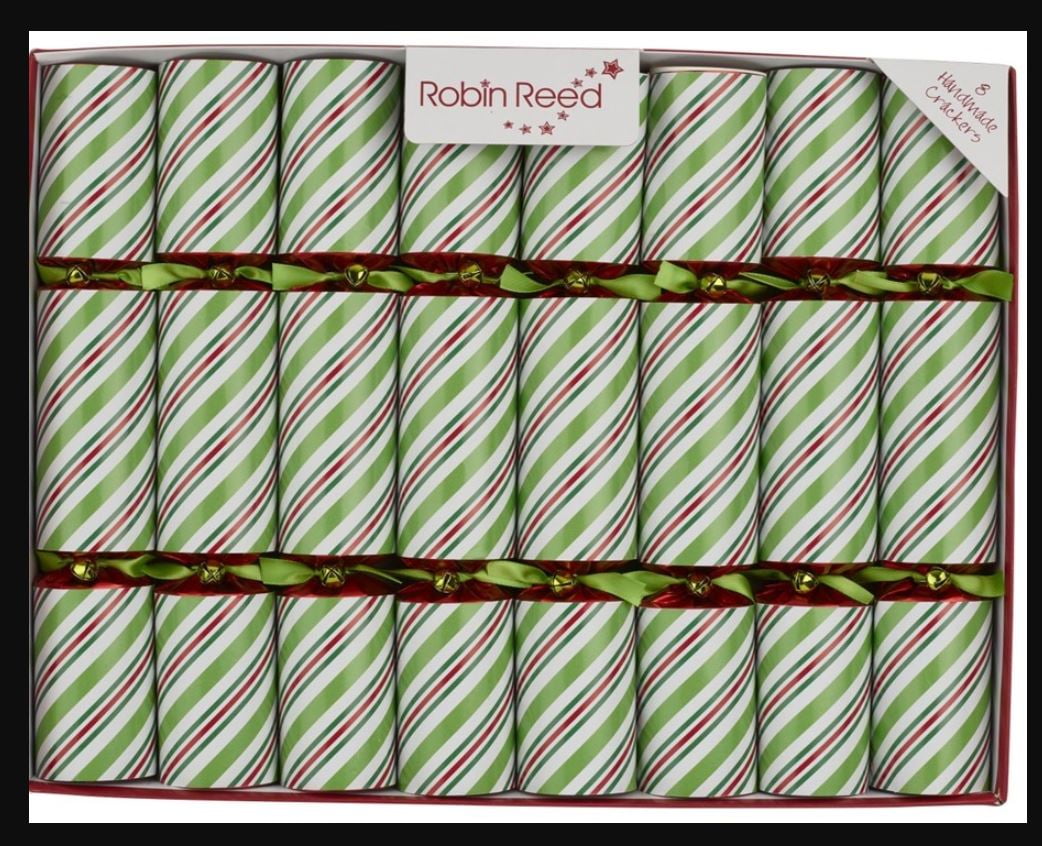 Robin Reed English Holiday Christmas Crackers - Peppermint Cane, 8 ...
