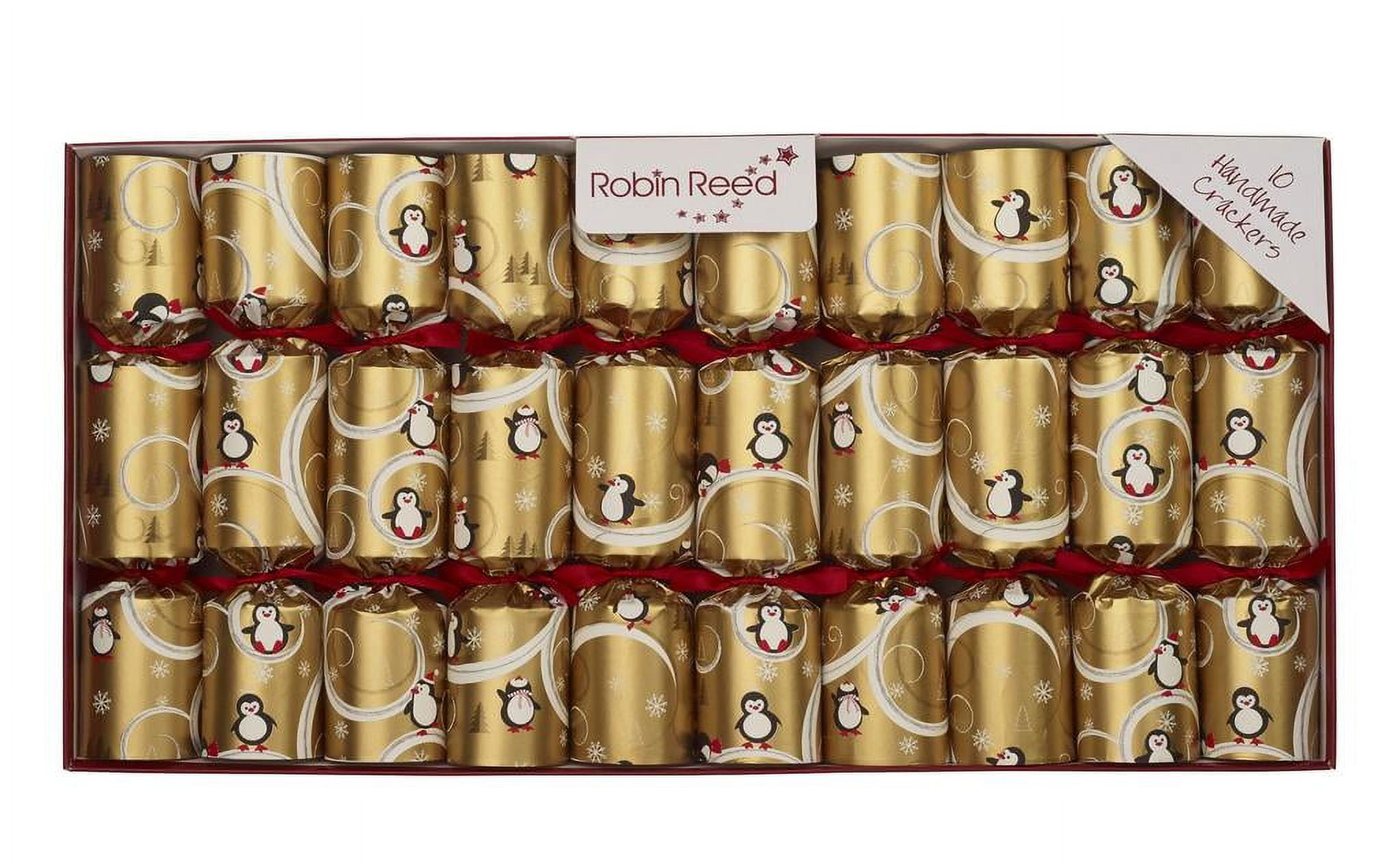 Robin Reed Playful Penguin Gold Party Crackers - Walmart.com