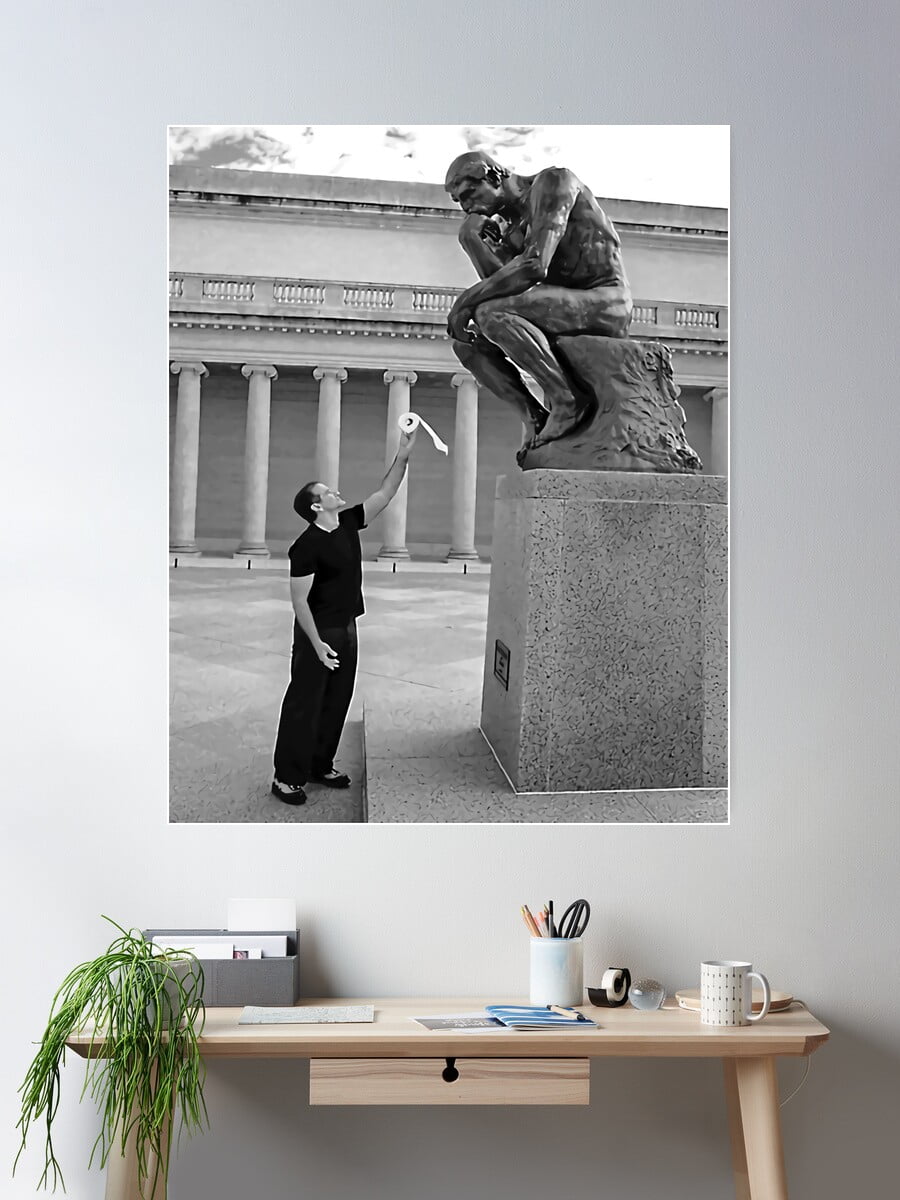 Robin Williams Giving 'The Thinker' - Poster Wall Art, Modern Wall ...
