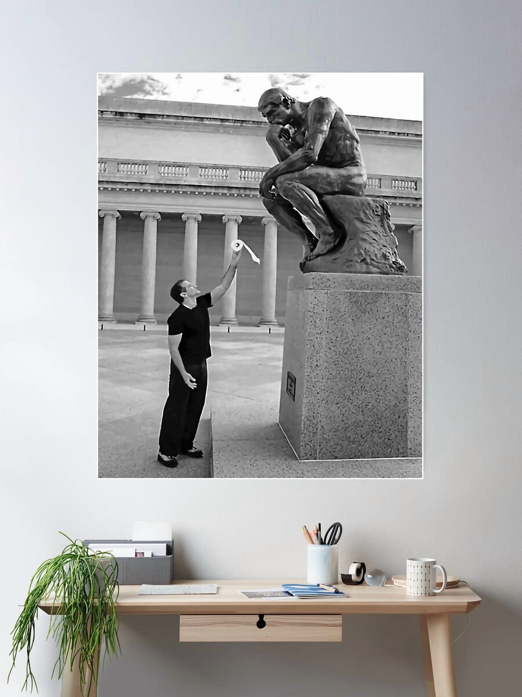 Robin Williams Giving 'The Thinker', Poster Wall Art, UNFRAMED PAPER ...