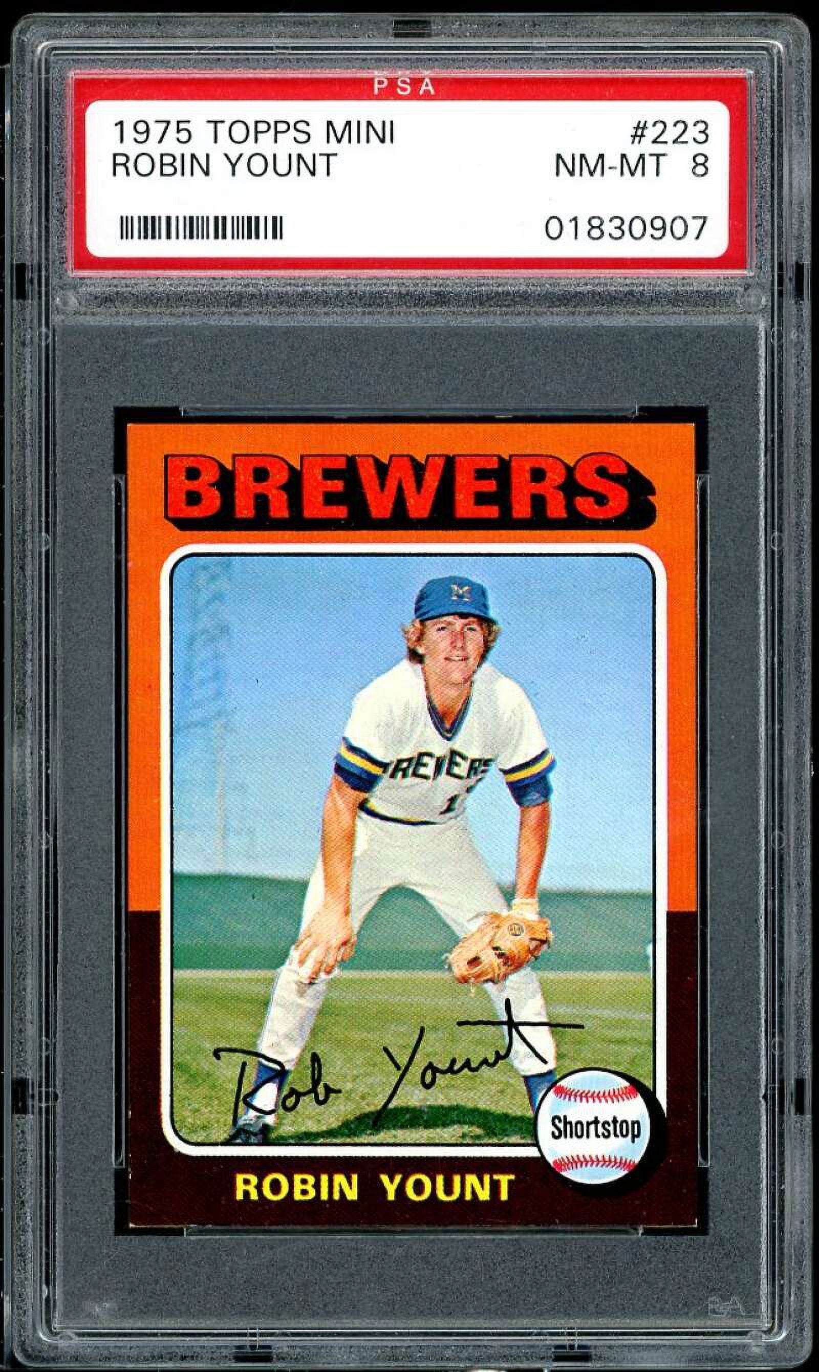 Robin Yount Rookie Card 1975 Topps Mini #223 PSA 8 (centered) - Walmart.com