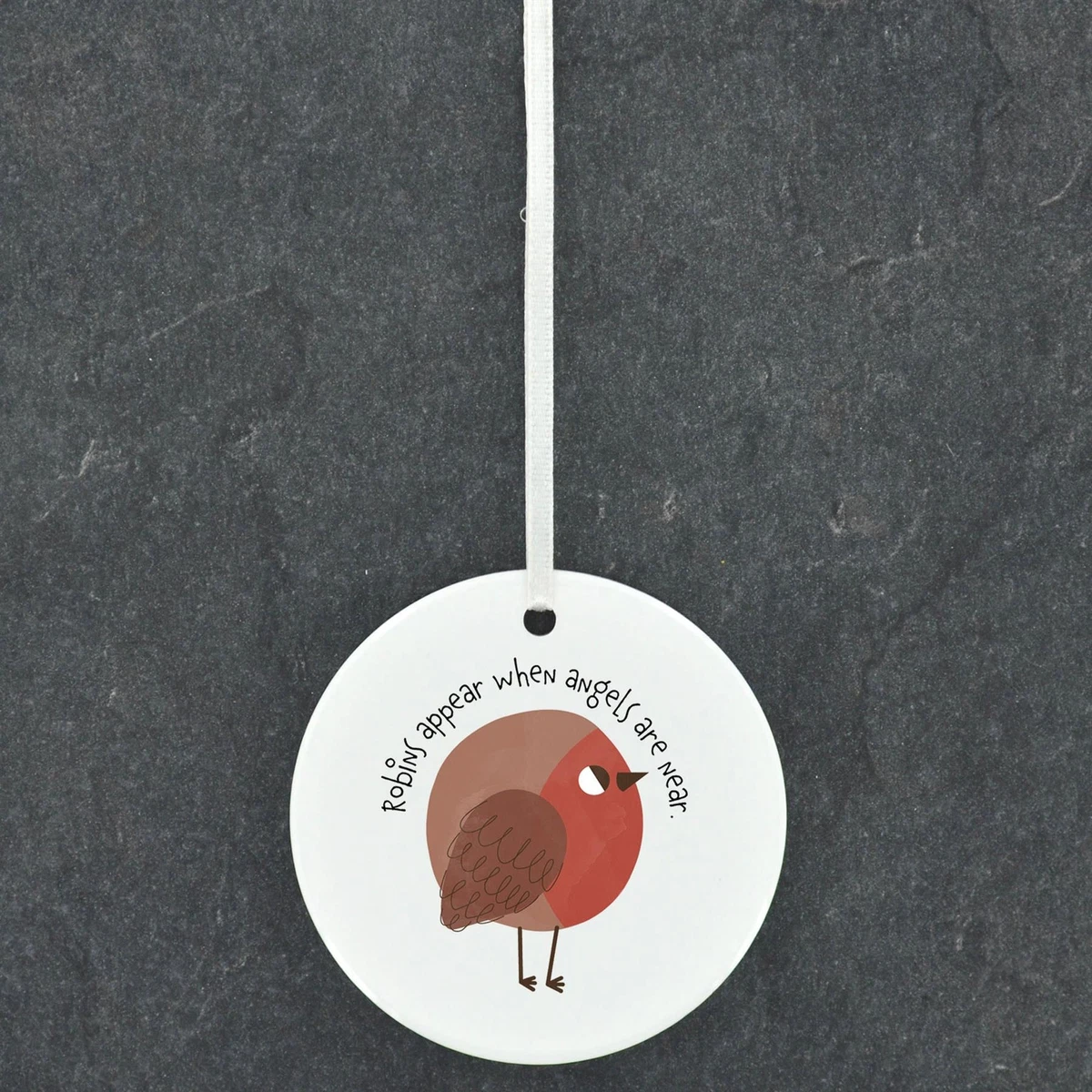 Robins Appear Robin Themed Circle Shaped Sentimental Remembrance ...