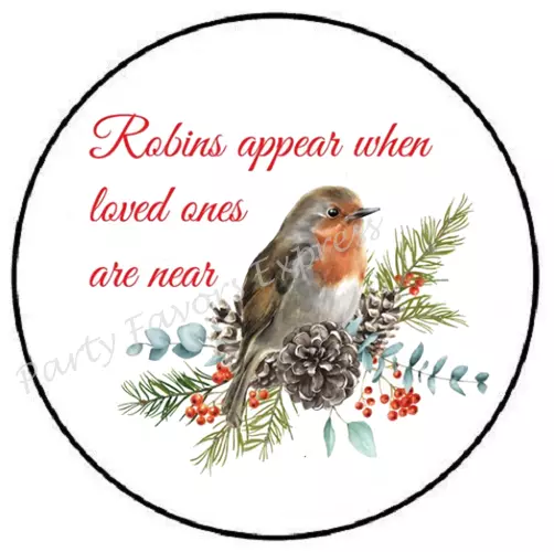 Robins Appear When Loved Ones Are Near Sticker Envelope Seals Labels ...