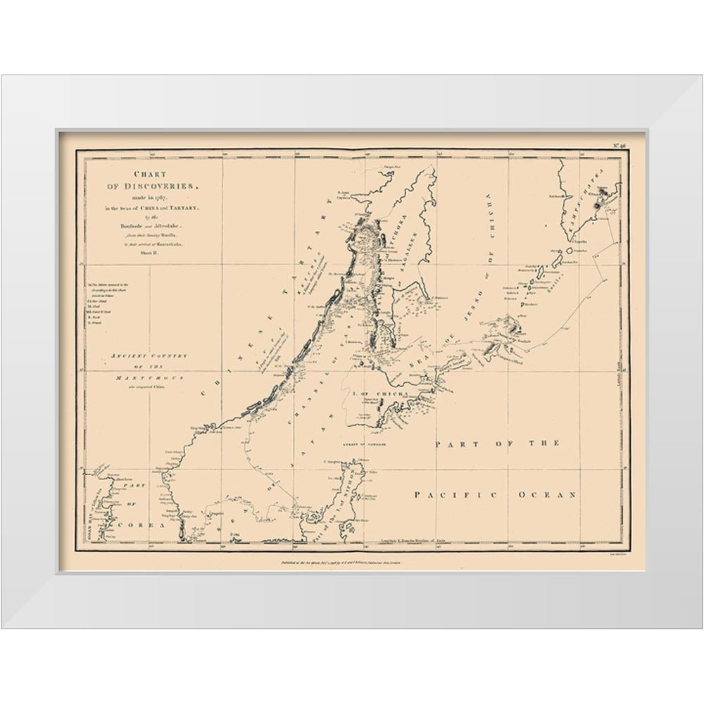 Robinson 14x11 White Modern Wood Framed Museum Art Print Titled - Asia ...