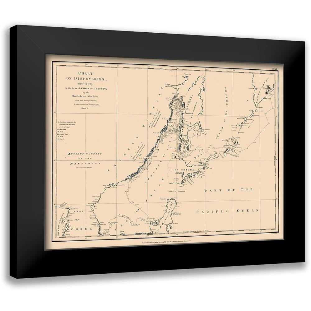 Robinson 24x19 Black Modern Framed Museum Art Print Titled - Asia Chart ...