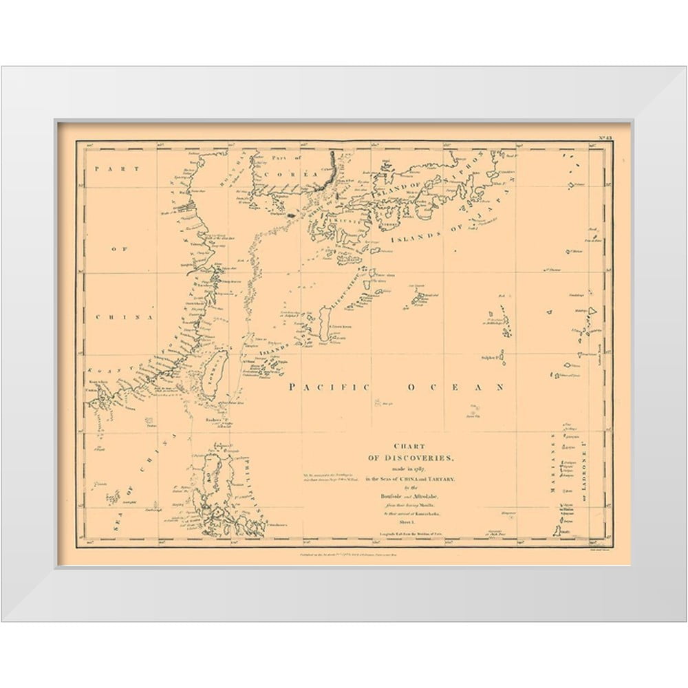 Robinson 32x26 White Modern Wood Framed Museum Art Print Titled - Asia ...