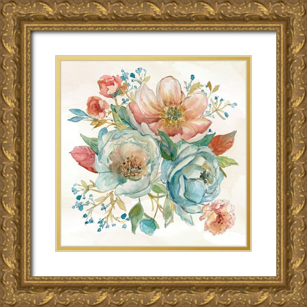 Robinson, Carol 15x15 Gold Ornate Wood Framed with Double Matting Museum Art Print Titled - Rose ...