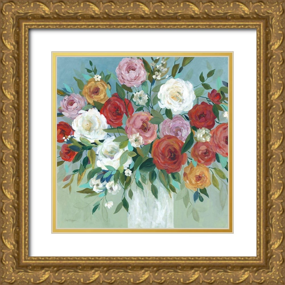Robinson, Carol 15x15 Gold Ornate Wood Framed with Double Matting Museum Art Print Titled - Rose ...