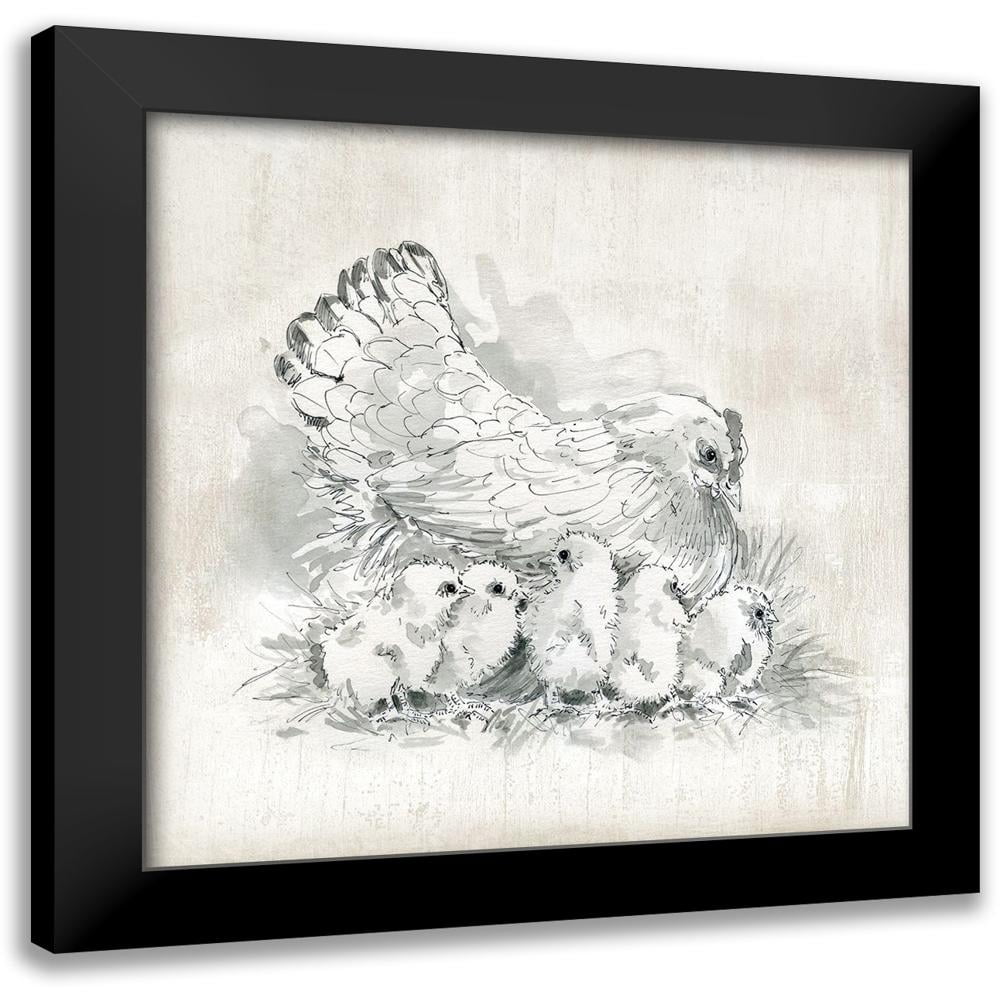 Robinson, Carol 20x20 Black Modern Framed Museum Art Print Titled - Hen ...