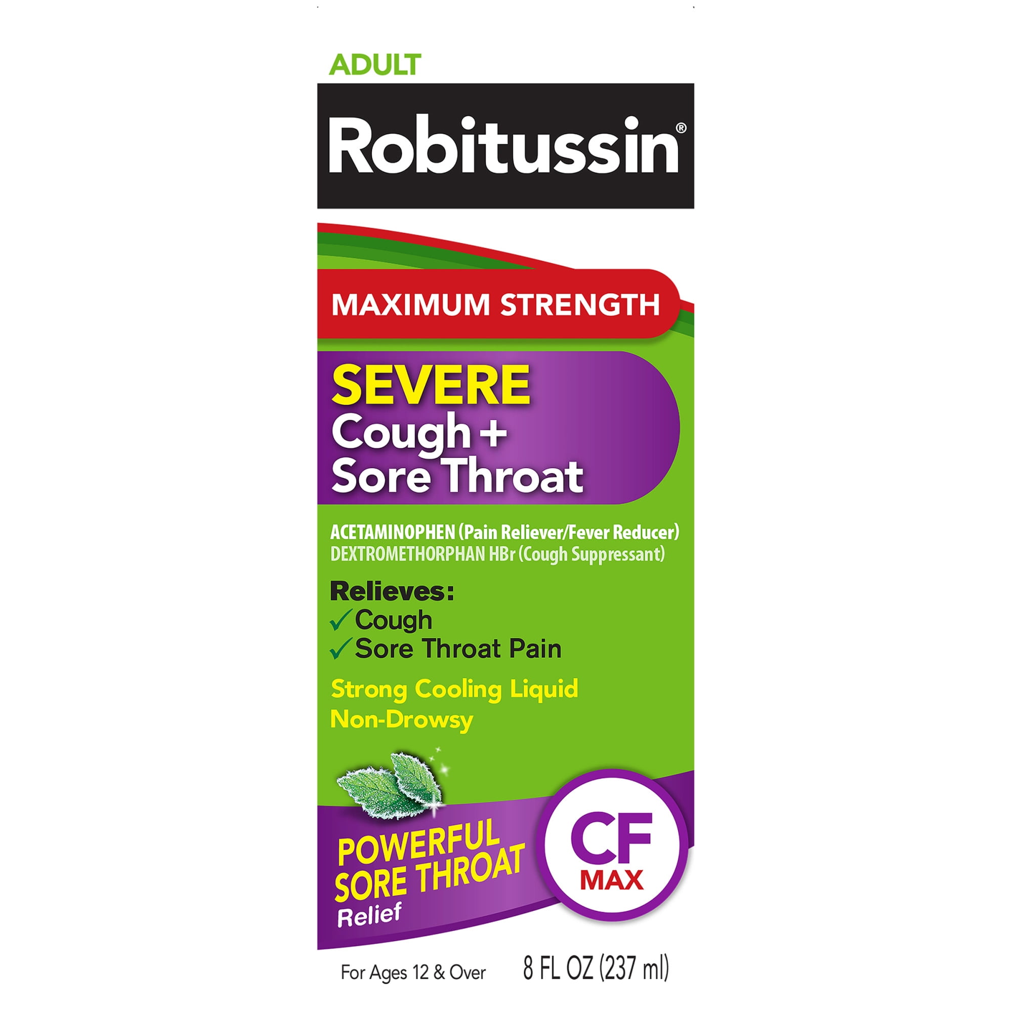 Robitussin Adult Max Strength Severe Cough and Cold Medicine (syrup), 8 fl oz - Walmart.com